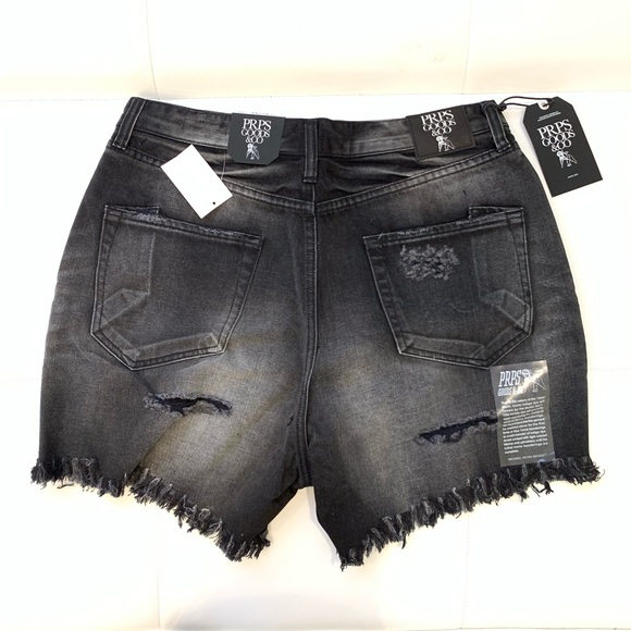 PRPS | Shorts | Prps High Waisted Denim Ripped Shorts Sz 28 | Poshmark